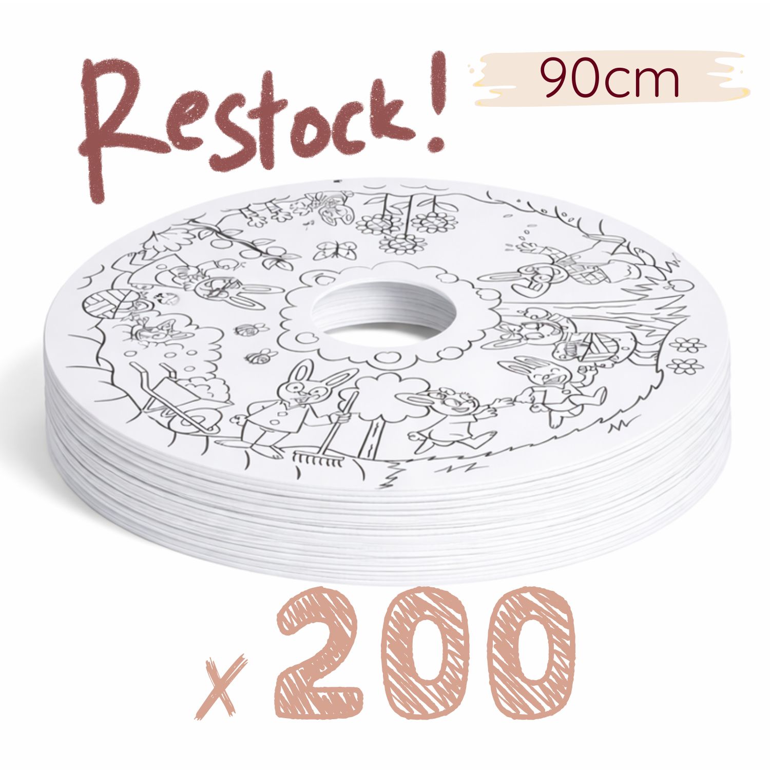 Pack 200 sheets D90 cm | XXL large volume professional refills